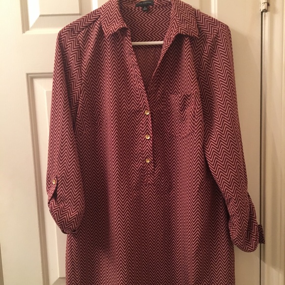 The Limited | Dresses | The Limited Red Shirt Dress | Poshmark